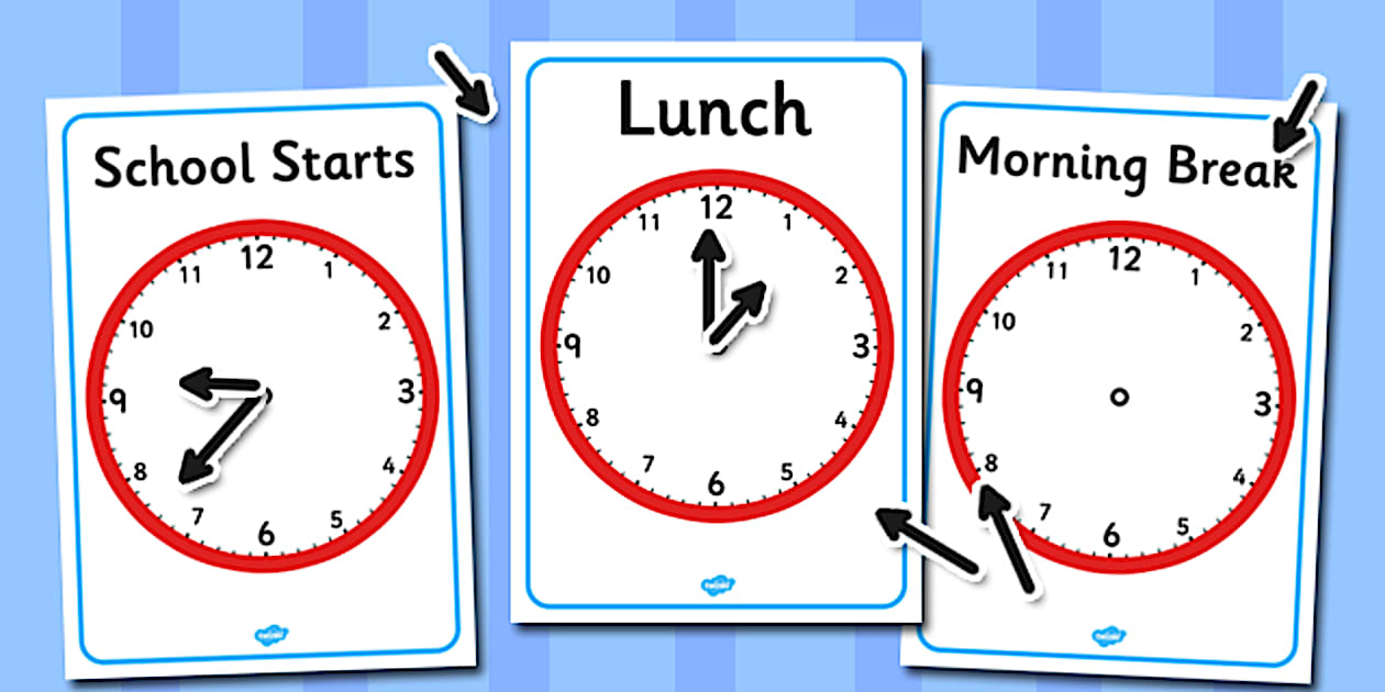Split Pin Display Clocks - ESL Clock Display - Twinkl