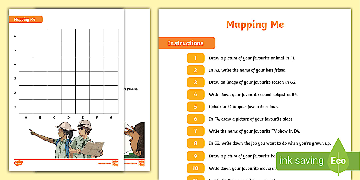 Mapping Me Activity Sheet - Twinkl