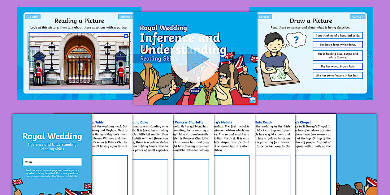 KS1 Royal Wedding Inference and Understanding Activity Pack