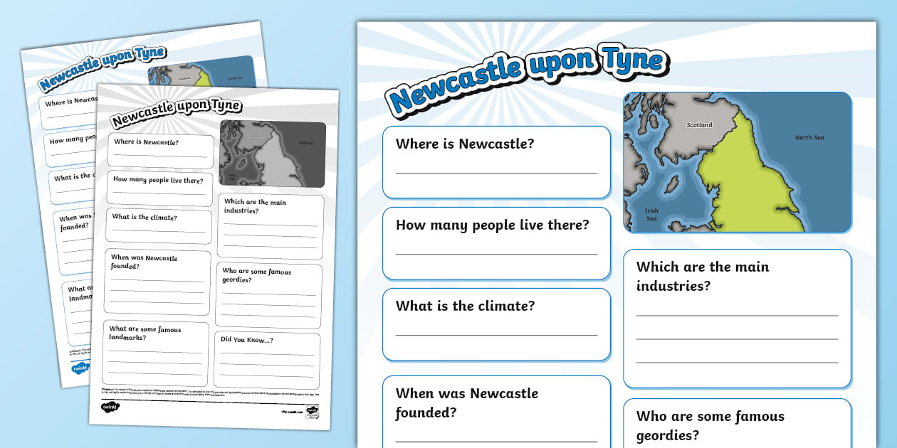 Newcastle upon Tyne KS1 Fact File Template (teacher made)
