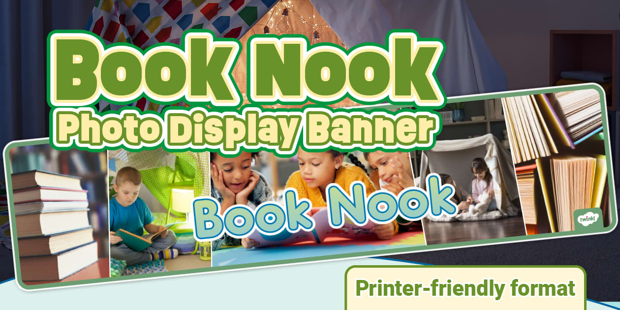 Book Nook Photo Display Banner