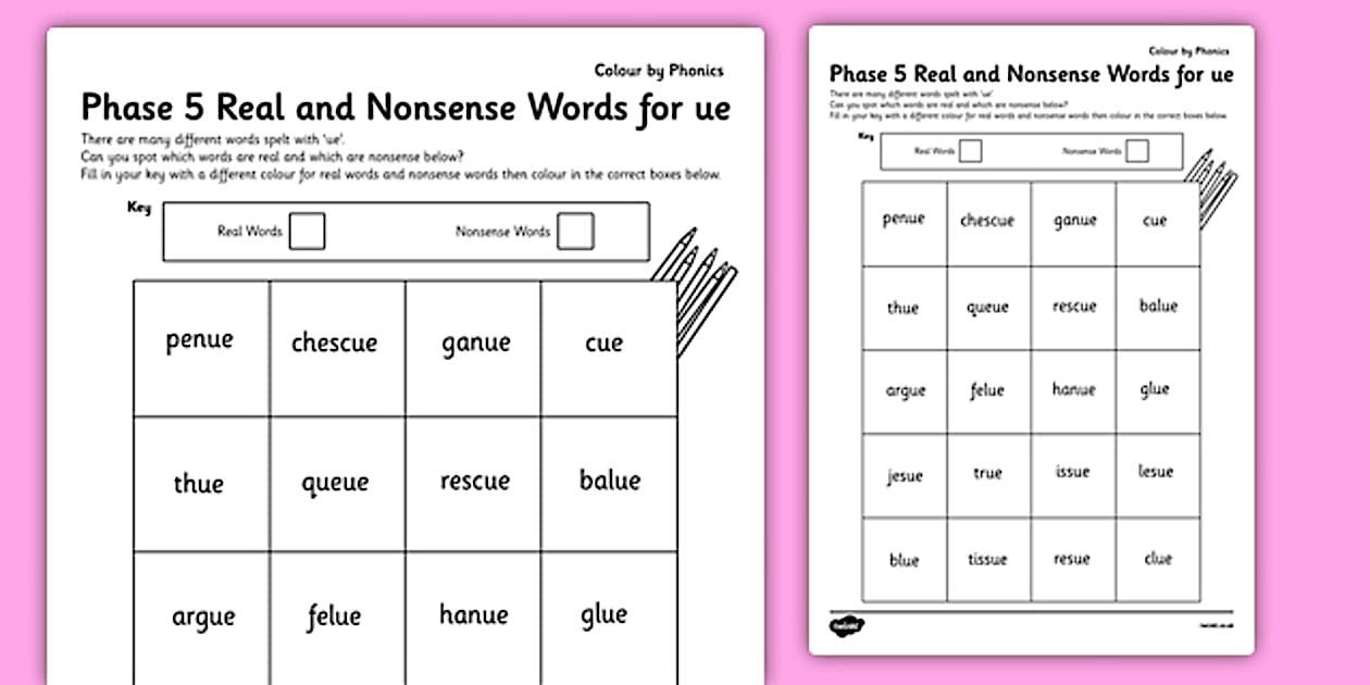 Teaching 'ue' digraphs - Phonics Resource (teacher made)