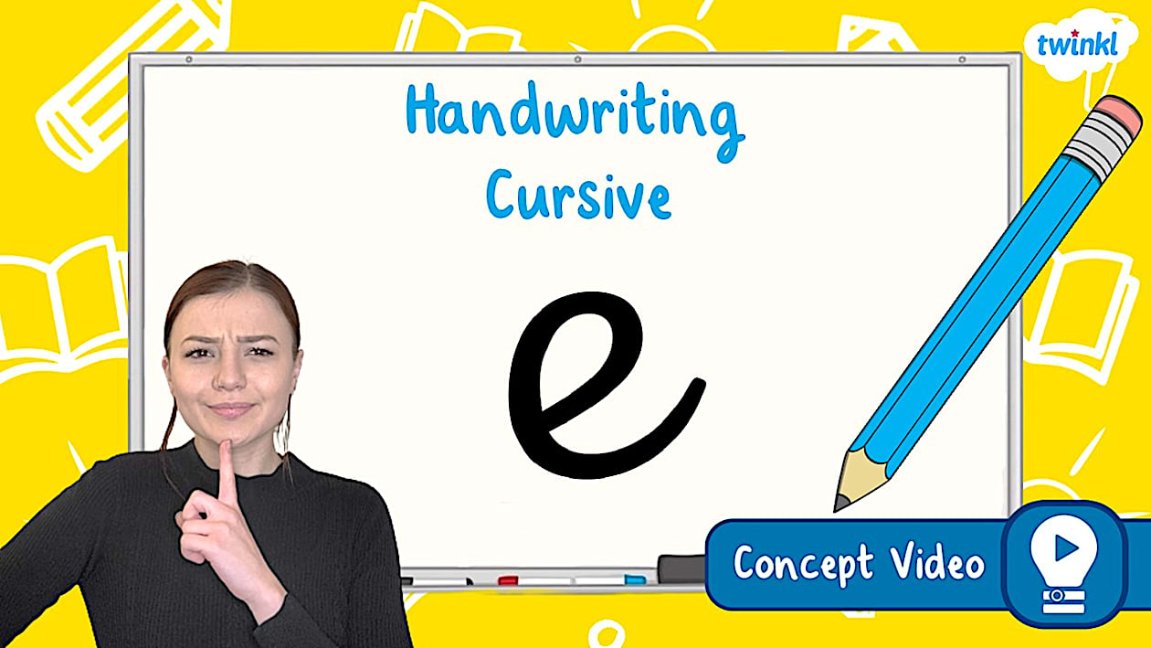 The Letter 'e' | Cursive Handwriting Concept Video