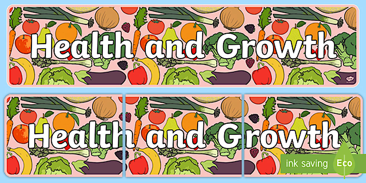 Health and Growth Banner - Healthy Eating, Display, Primary Resources