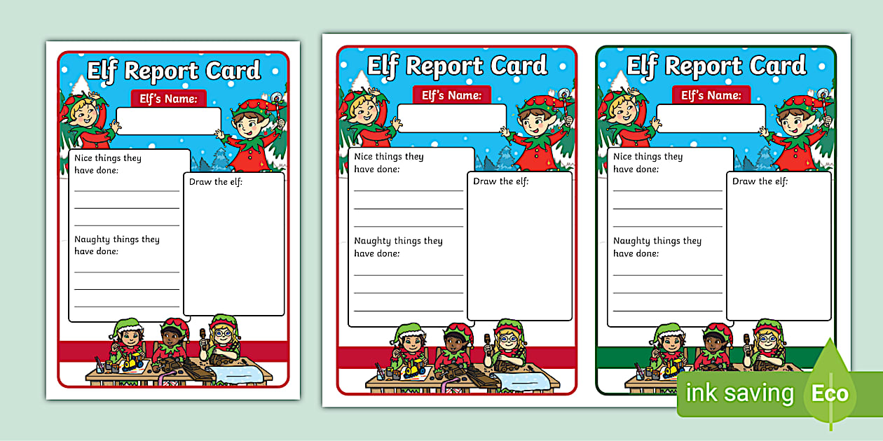 Elf Report Cards (teacher made) - Twinkl