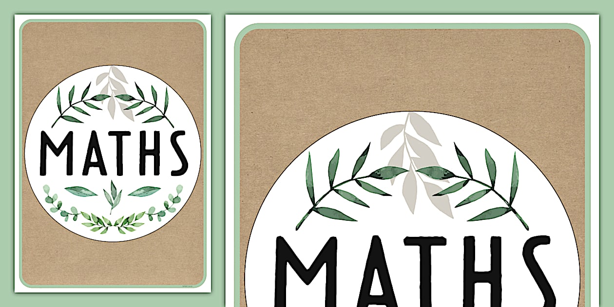 👉 Botanical-Themed Maths Display Poster (teacher made)