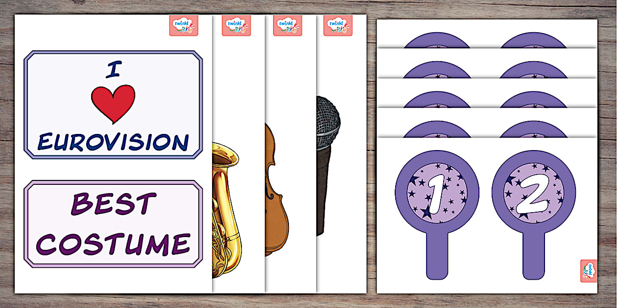 Eurovision Photo Booth Props | Twinkl Party (teacher made)