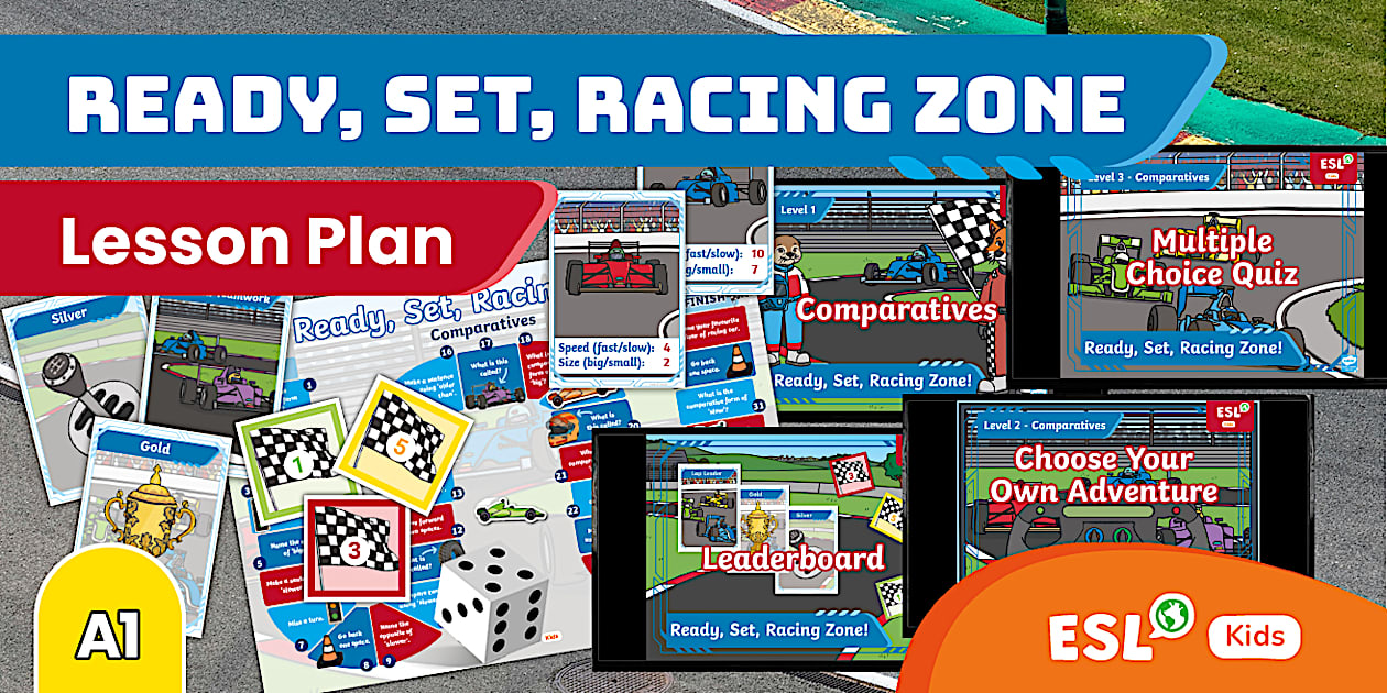 ESL Comparatives Lesson Pack {Racing Zone}