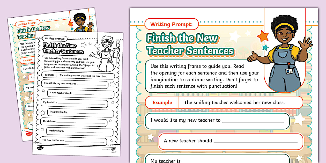 Writing Prompt: Finish the New Teacher (Teacher-Made)