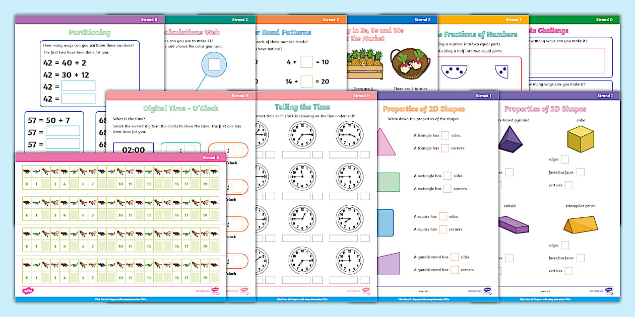 👉 Interactive PDF: Pre-Key Stage Standards Maths Activities - Standard 6