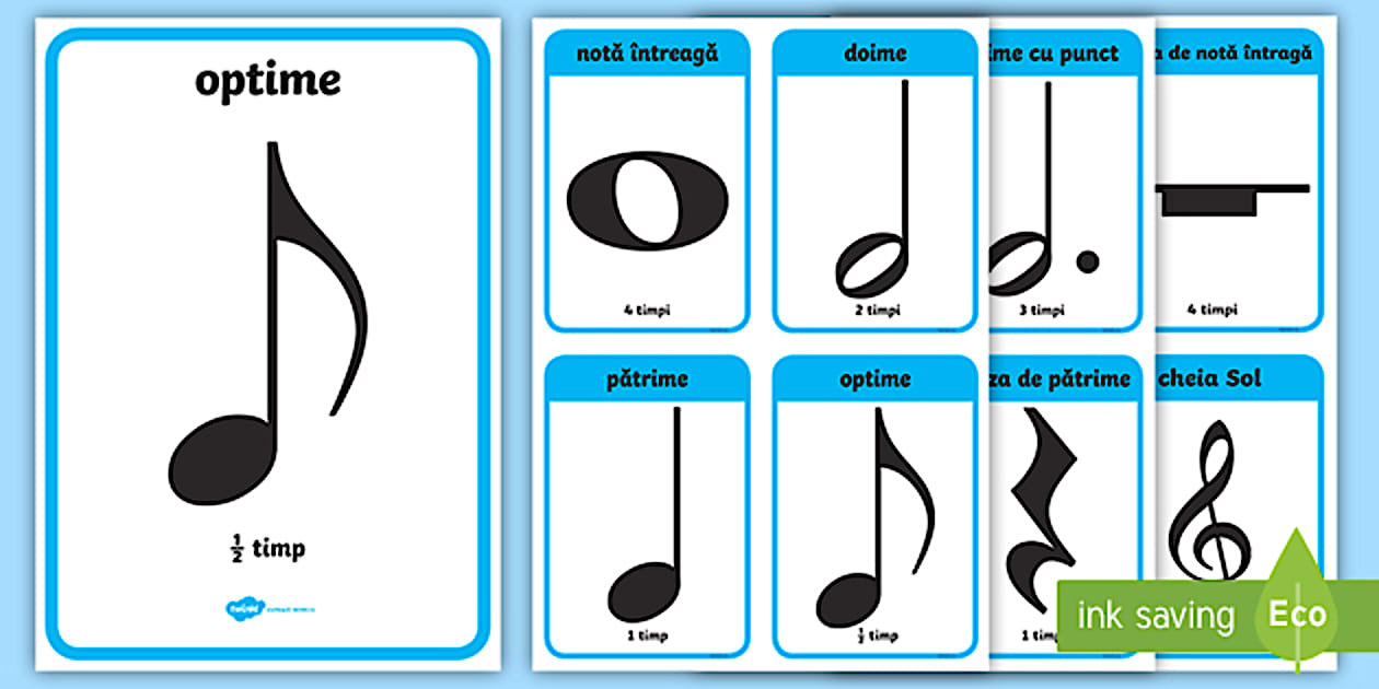 Note Muzicale - Ciclul Primar (teacher made) - Twinkl