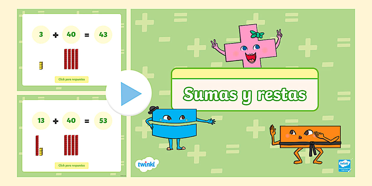 Power Point: Operaciones de sumas y restas hasta el 100 con base 10