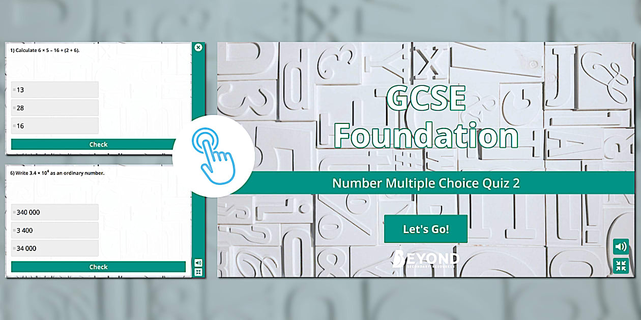 Foundation Multiple Choice Questions: Number Set 2 - Twinkl