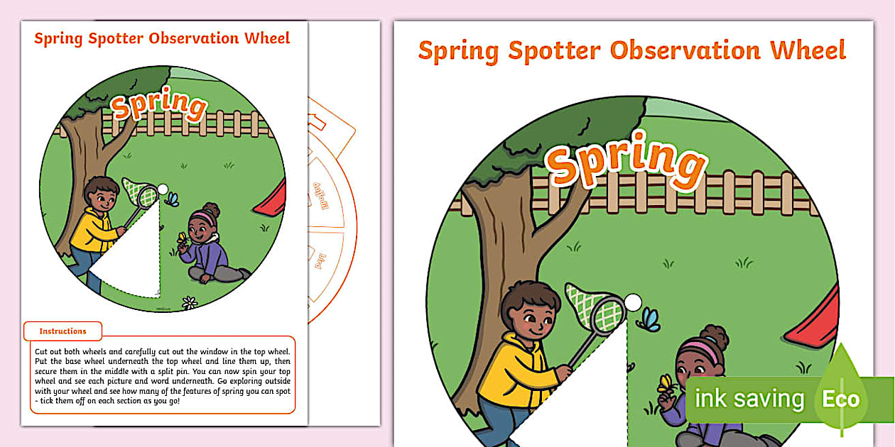 Signs of Spring Spotter Wheel - KS1 (teacher made) - Twinkl