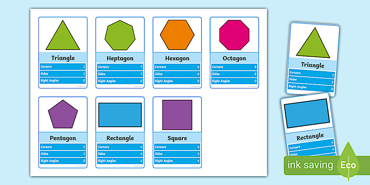 Editable 2D Shapes Top Cards Game (teacher made) - Twinkl
