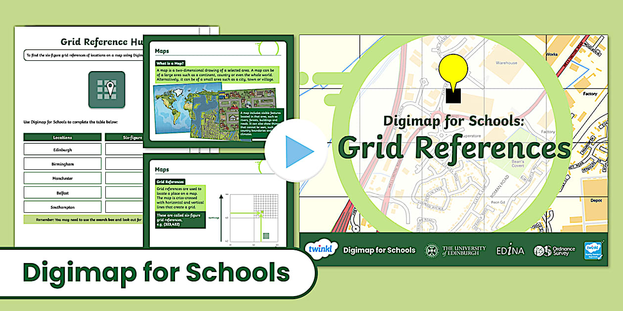 FREE! - KS2 Digital Mapping: Grid References - Twinkl - KS2