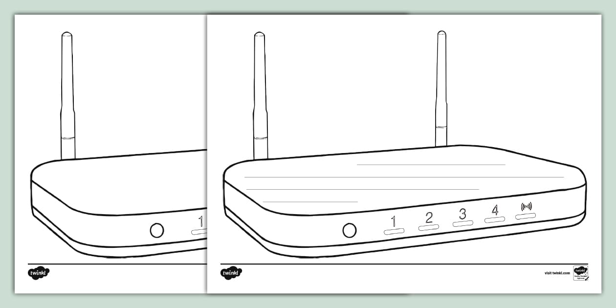 Internet Router Writing Template (teacher made) - Twinkl