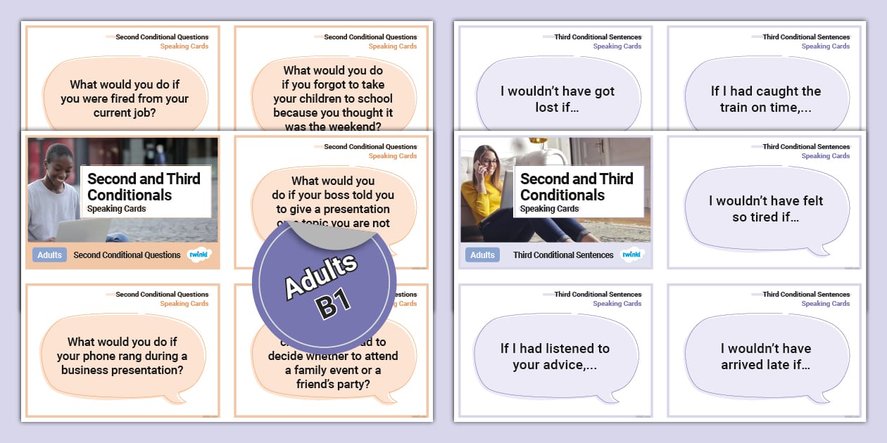 ESL Second and Third Conditionals Speaking Cards [Adults,B1]