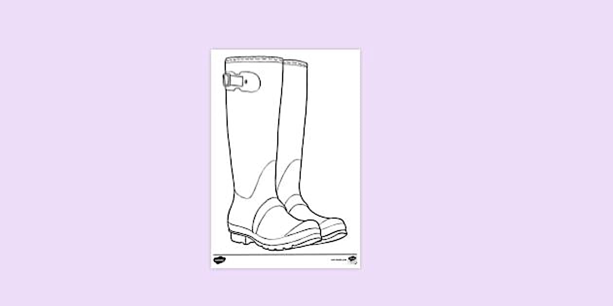 Wellies Colouring Sheet | Colouring Sheets | Twinkl - Twinkl