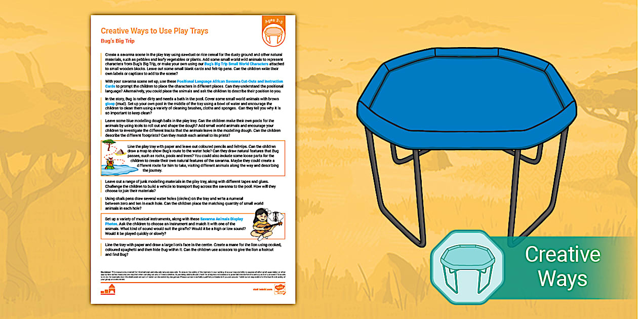 EYFS Ages 3-5 Play Trays: Bug's Big Trip