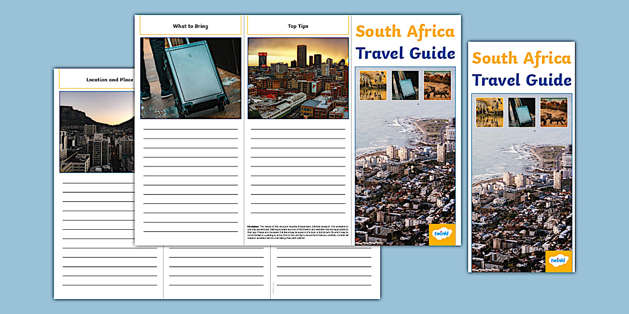 South Africa Travel Guide Leaflet Template (teacher made)