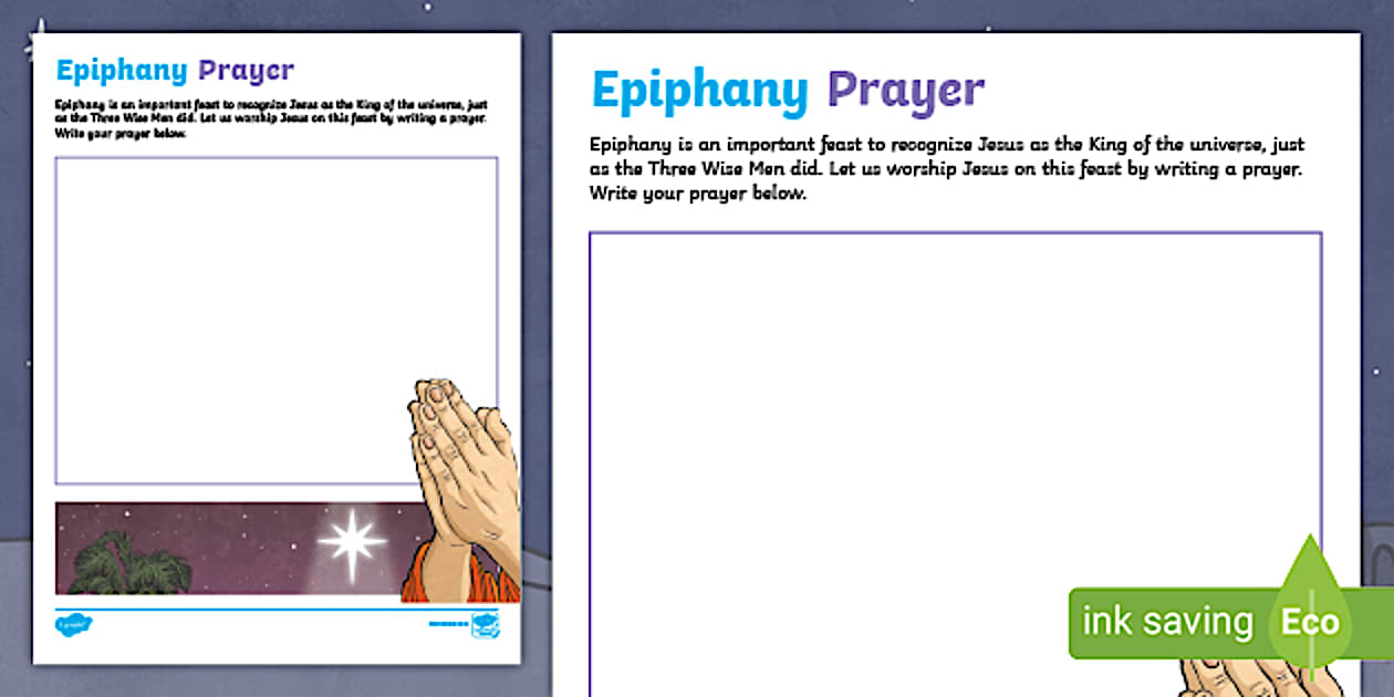 Epiphany Prayer Worksheet (teacher made) - Twinkl