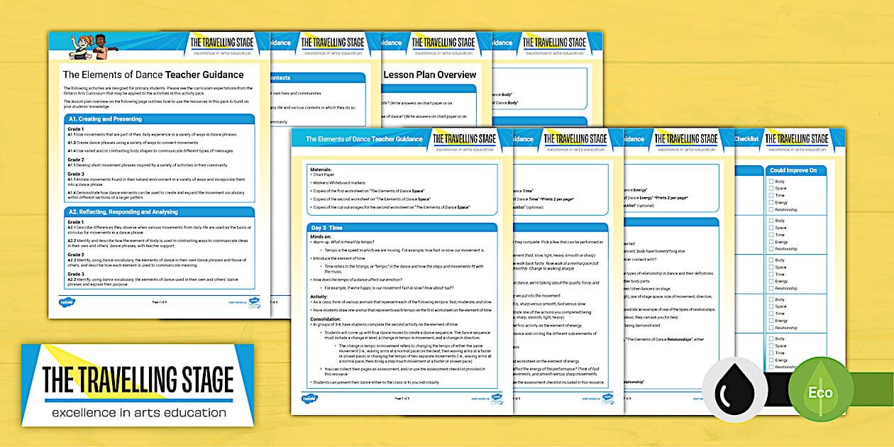 FREE! - Teaching the Elements of Dance Lesson Pack - Twinkl