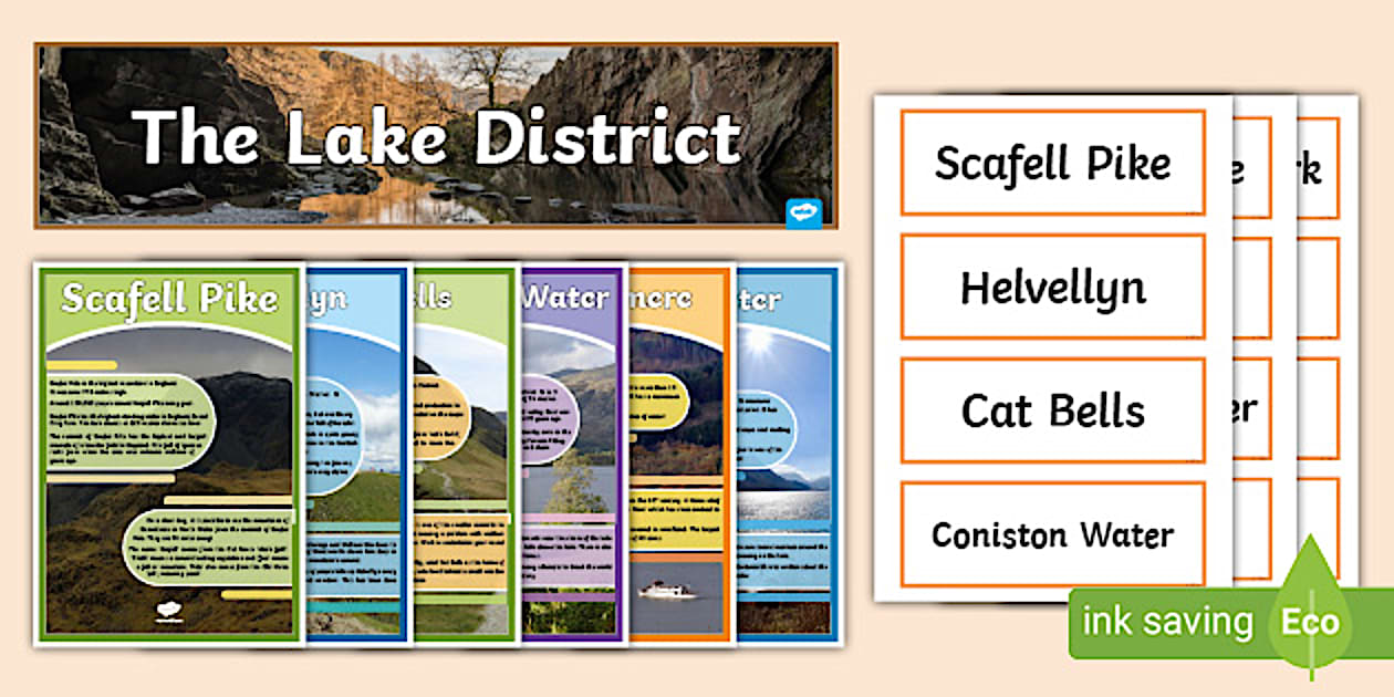 Facts about the Lake District for kids - Geography - Display