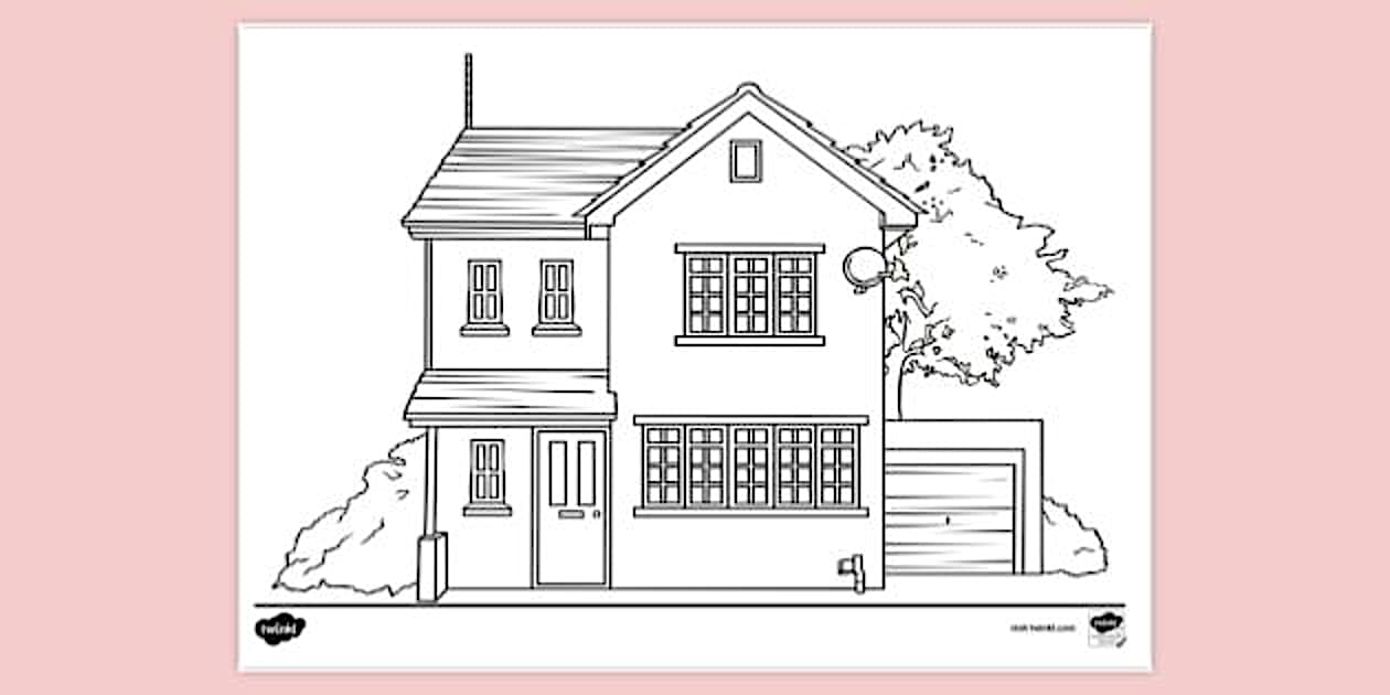 House Colouring Book Pages | Colouring Sheets (teacher made)