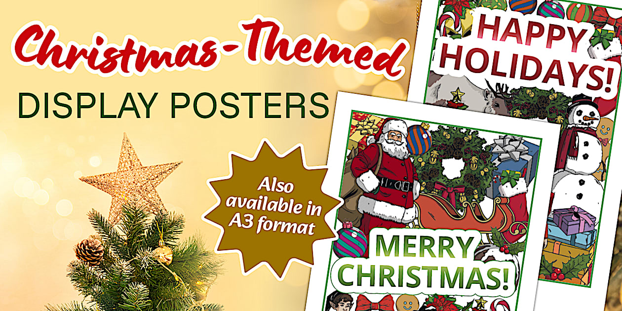Christmas-Themed Display Posters