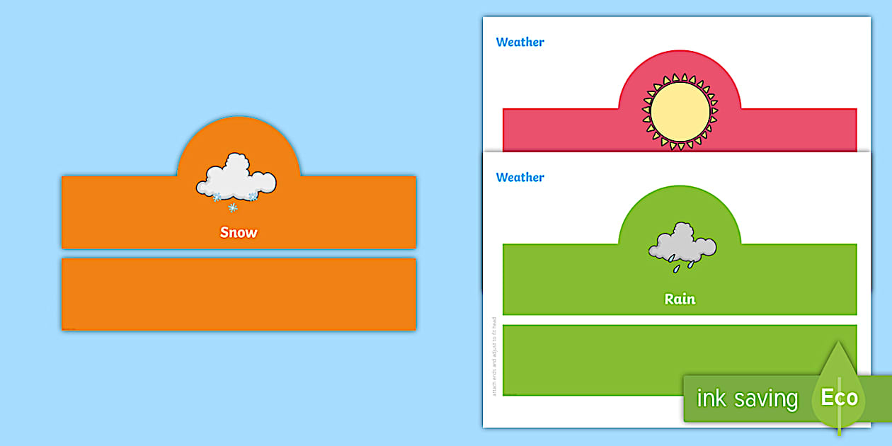Weather Headband Oral Language Game (teacher made) - Twinkl