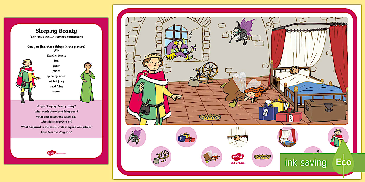 Sleeping Beauty Can You Find...? Poster and Prompt Card Pack
