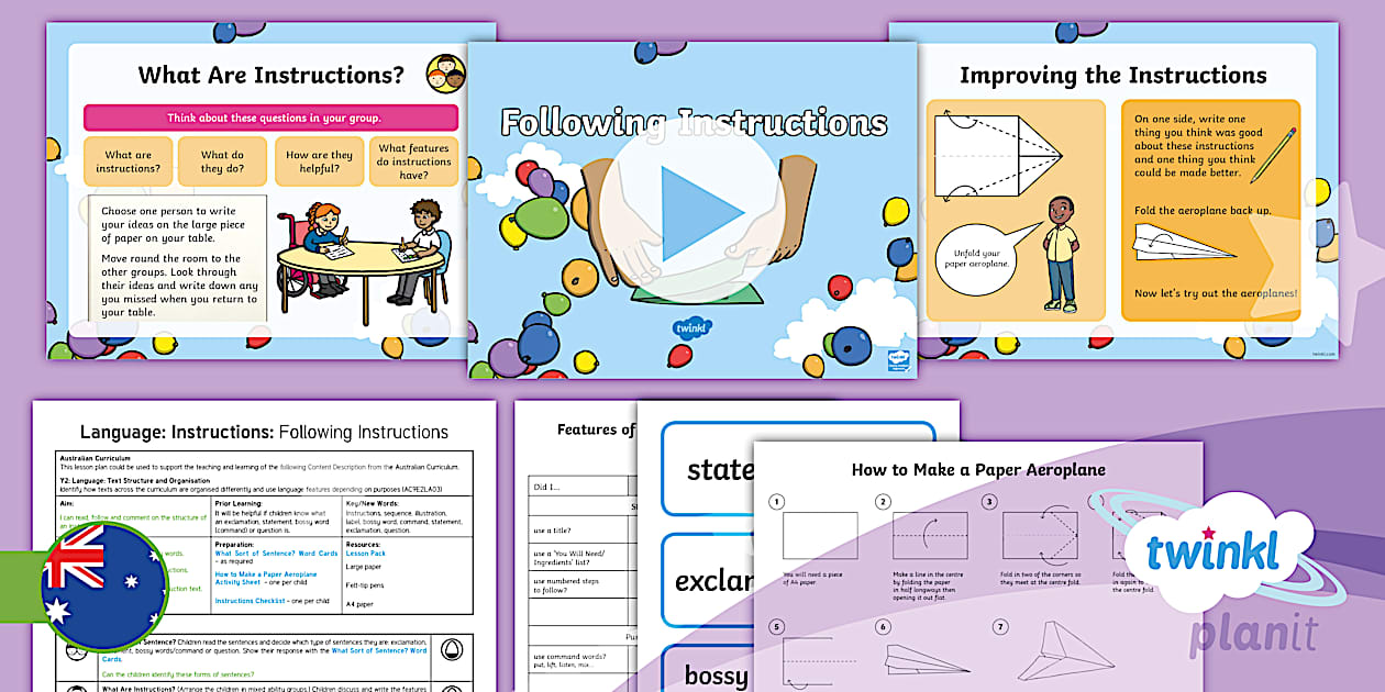 PlanIt English Year 2 Explorers: Up and Amelia Earhart: Instructions (1)