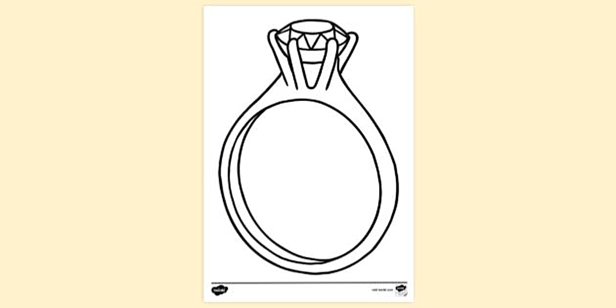 Diamond Ring Colouring | Colouring Sheets