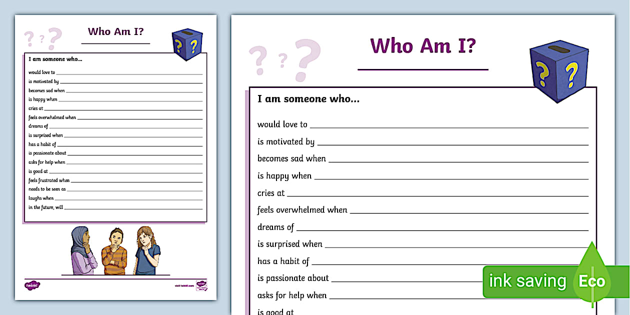 Self Awareness: Who Am I? (teacher made) - Twinkl