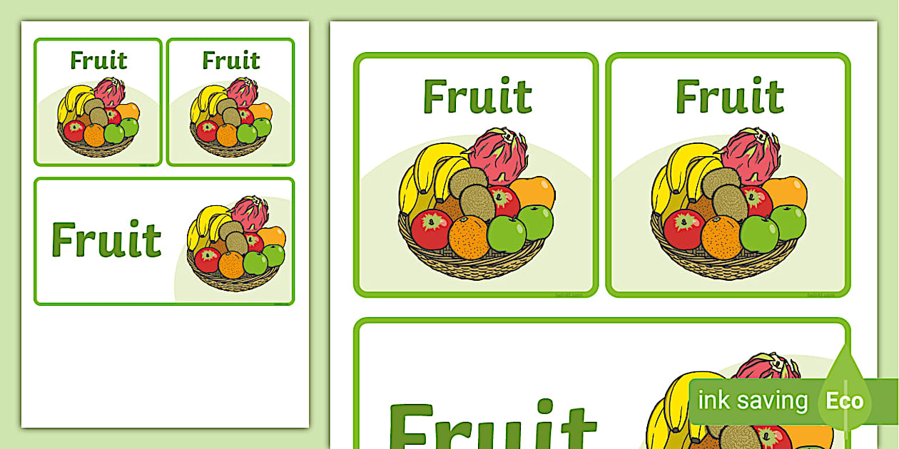 Fruit Tray Labels, Fruit tray (teacher made) - Twinkl