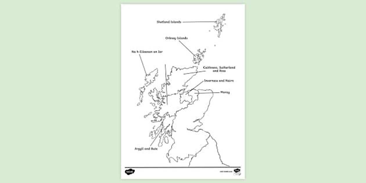 Highlands and Islands Map Colouring | Colouring Sheets