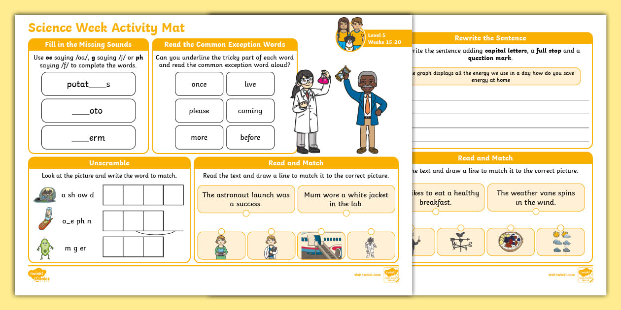 Level 5 Science Week Themed Activity Mat- Primary Resources
