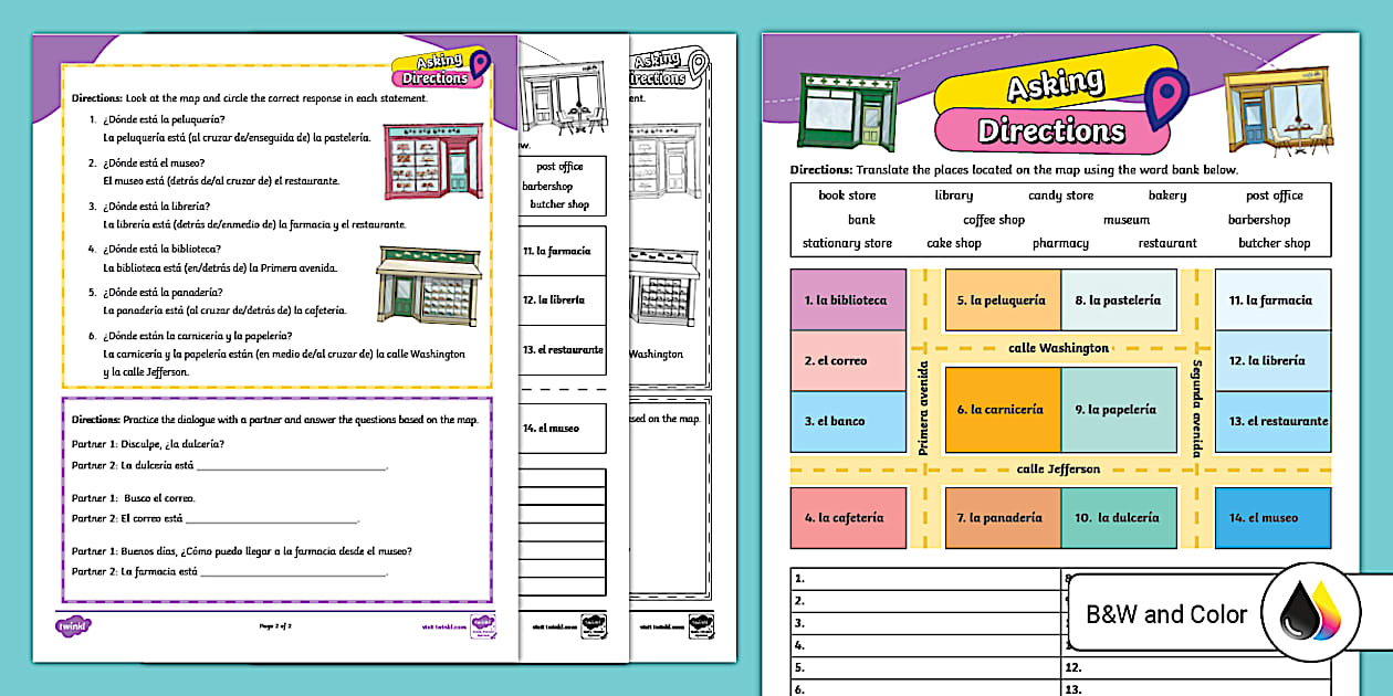 Question Words in Spanish Worksheet | Twinkl USA