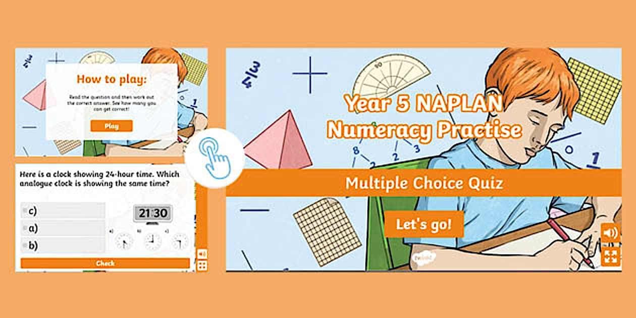 Year 5 NAPLAN Numeracy Practise Multiple Choice Quiz 2