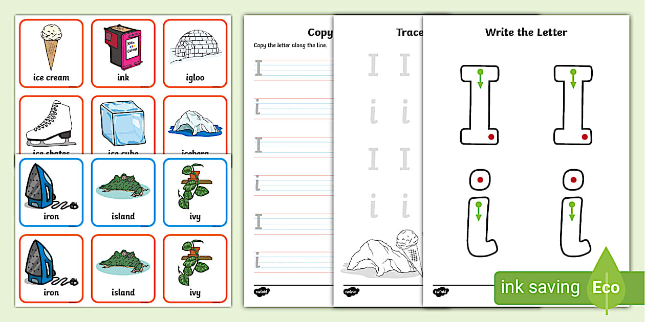 i Letter Words With Pictures丨Single Sounds丨Phonics.