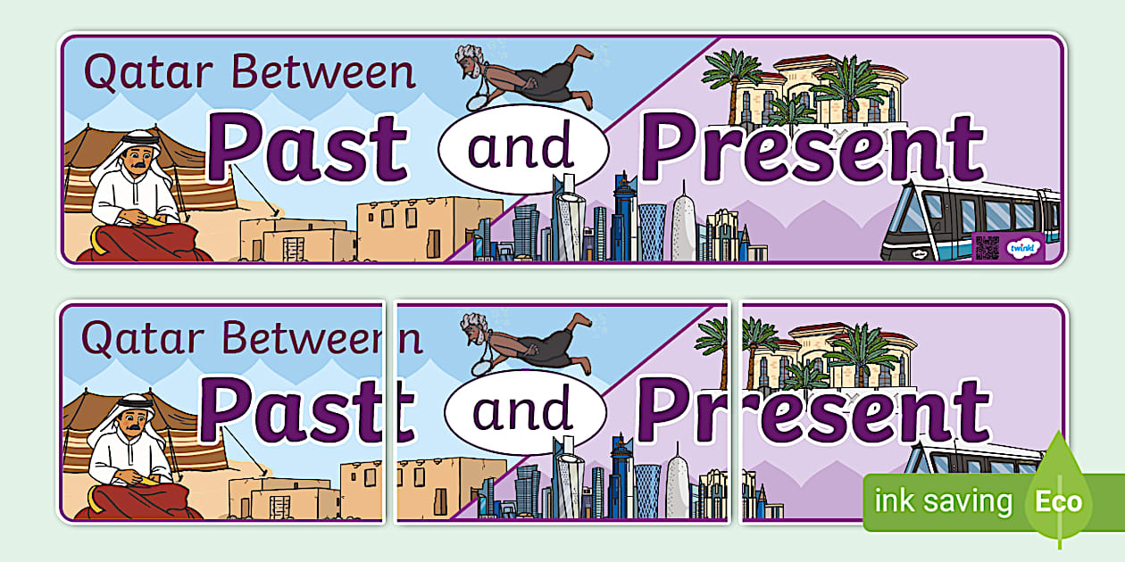Qatar Between Past and Present Display Banner (teacher made)