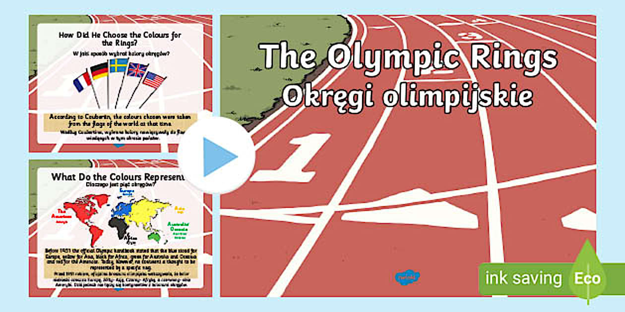 History of the Olympic Rings PowerPoint Polish Translation