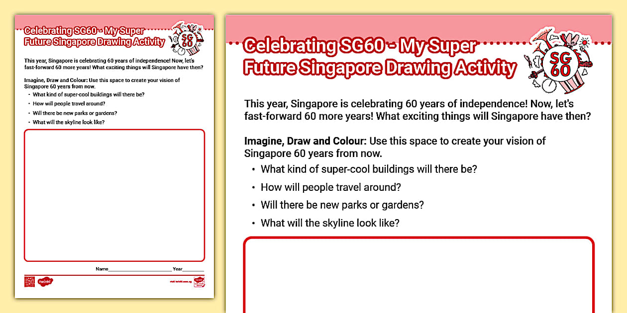 Celebrating SG60 - My Super Future Singapore Drawing Activity