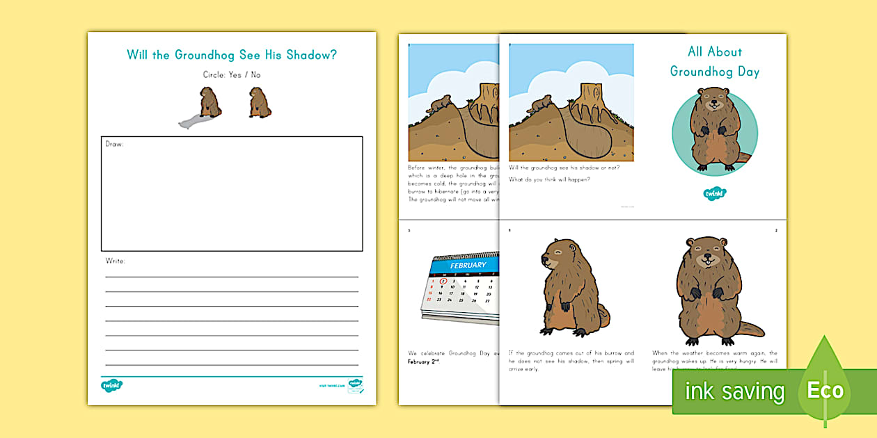 Groundhog Day Questions Worksheet Sheet | Twinkl USA