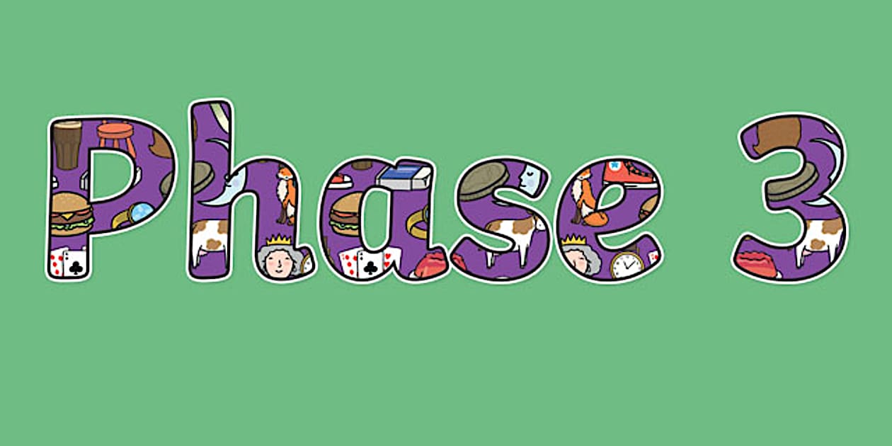 Phase 3 Display Lettering (teacher made) - Twinkl