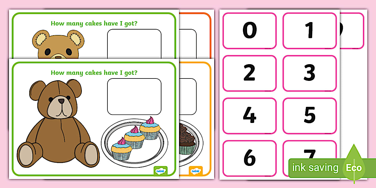 Teddy Bears' Picnic Matching Numeral and Quantity Counting Activity