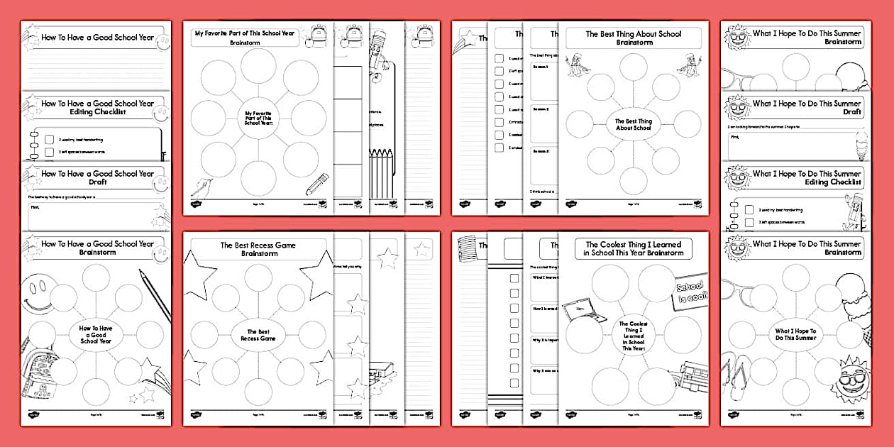 First Grade End of the School Year Writing Prompts Pack