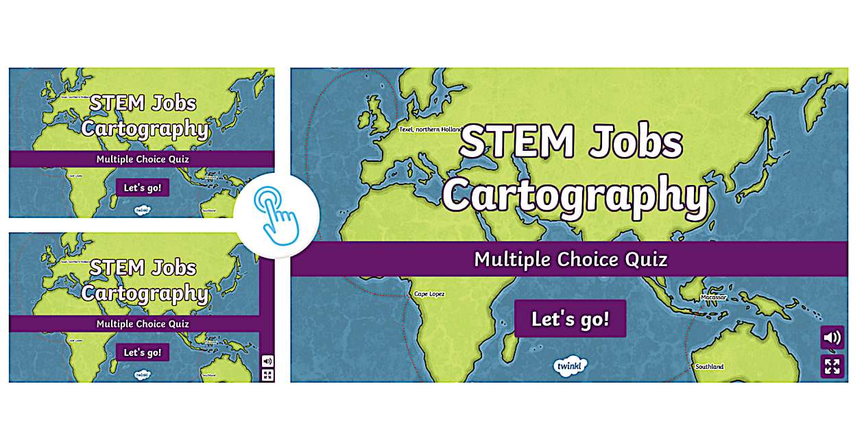 Cartography Interactive Multiple Choice Quiz (Teacher-Made)