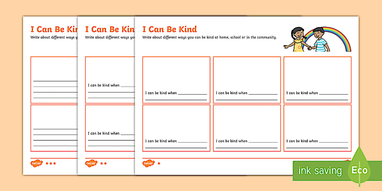 I Can Be Kind Differentiated Worksheets (teacher made)